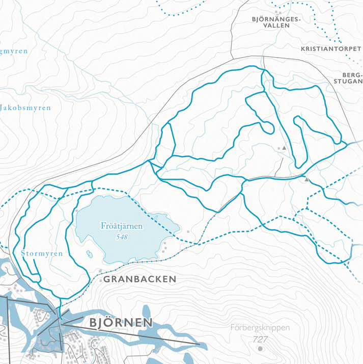 Skikart Åre – Veggkart | Dapa Maps
