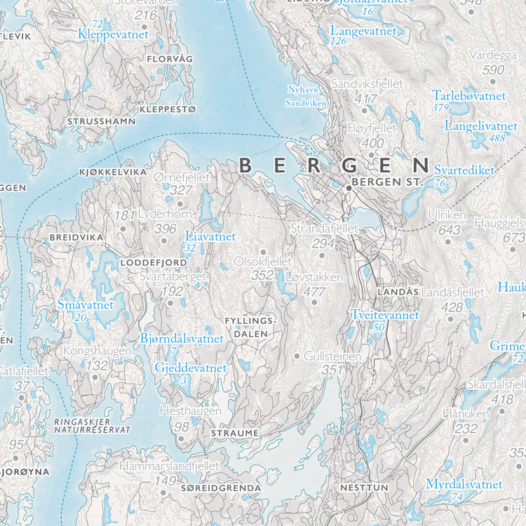 Kystkart Bergen – Dapa Maps