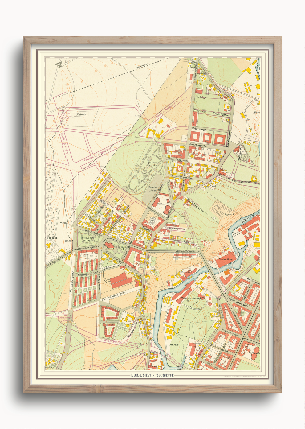 Bjølsen - Sagene 1921 – Dapa Maps