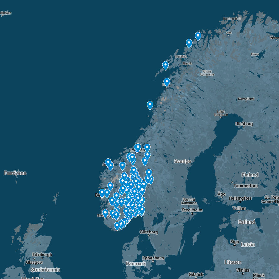 Pene veggkart - Dapa Maps Norge