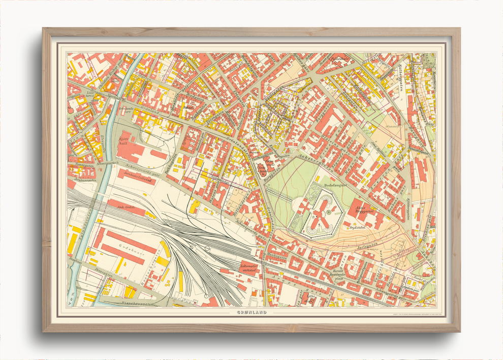 Grønland 1921 – Historisk veggkart | Dapa Maps