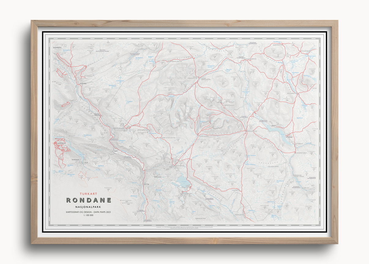 Turkart Rondane – Veggkart | Dapa Maps