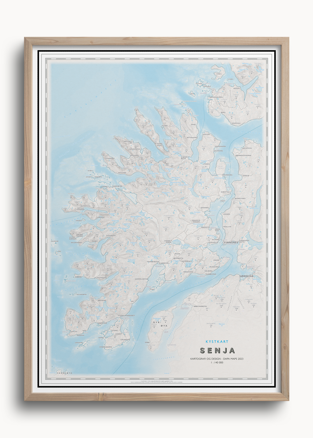 Dekorative veggkart – Dapa Maps