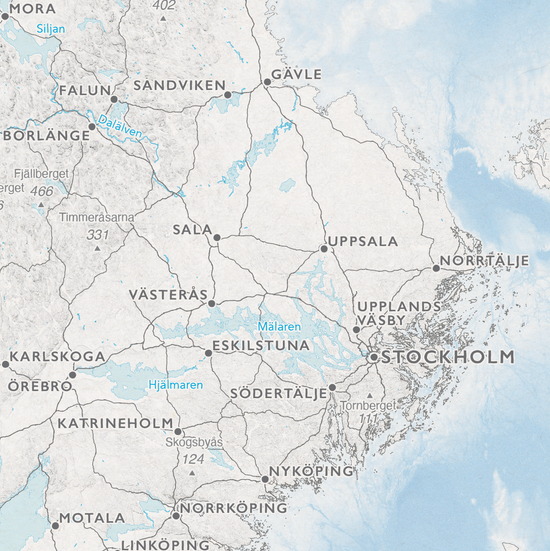 Kart over Sverige – Veggkart i premium kvalitet | Dapa Maps