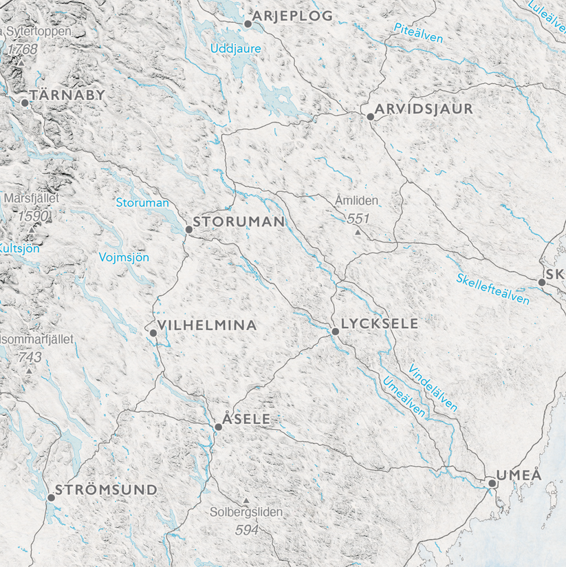 Kart over Sverige – Veggkart i premium kvalitet | Dapa Maps