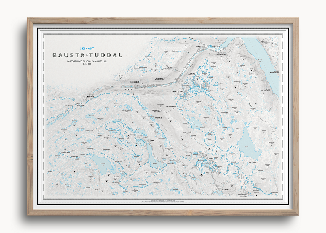 Skikart Gausta-Tuddal – Dapa Maps