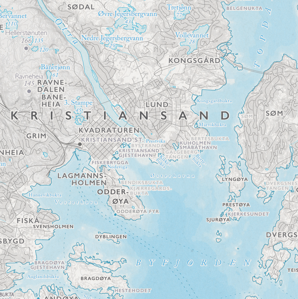 Skjærgårdskart Kristiansand – Dapa Maps