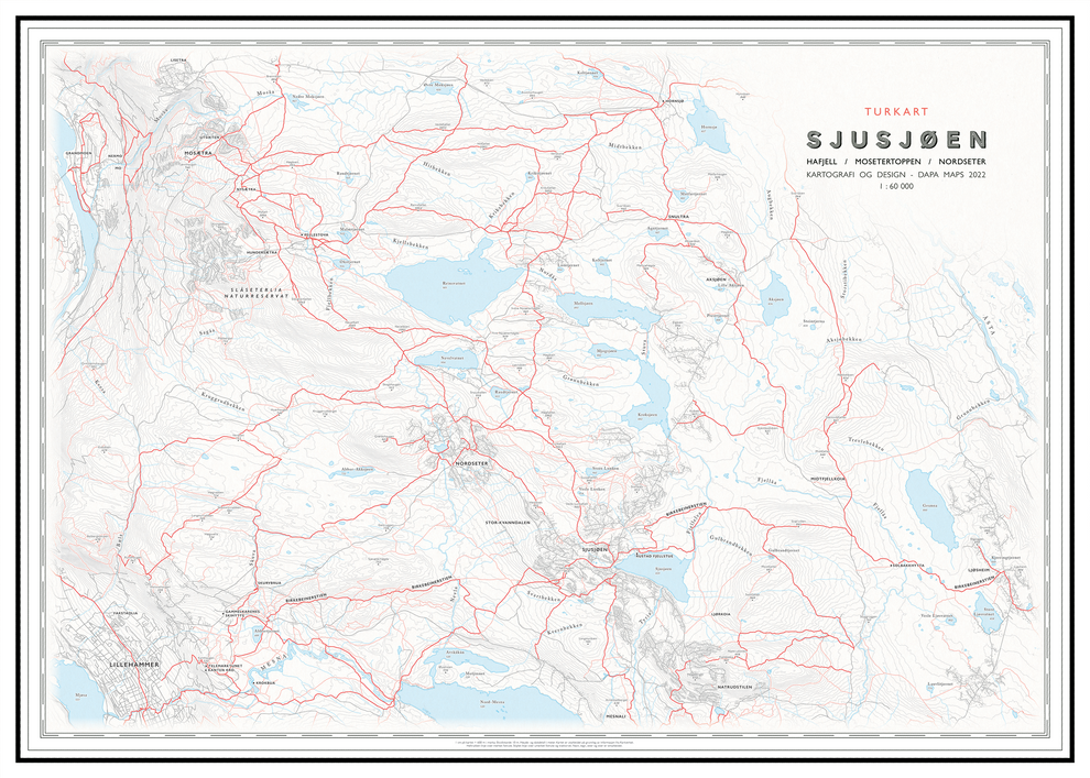 Turkart Sjusjøen – Dapa Maps