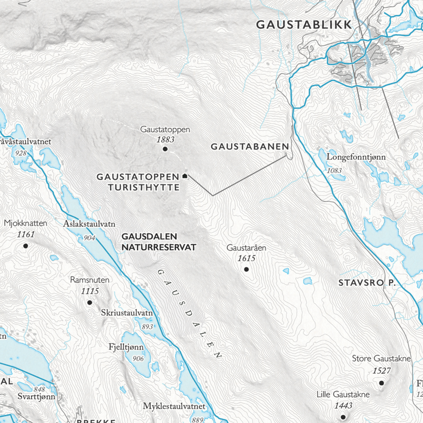 Skikart Gausta-Tuddal – Dapa Maps