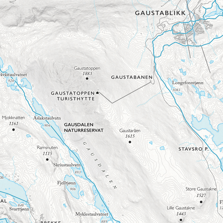 Skikart Gausta-Tuddal – Dapa Maps