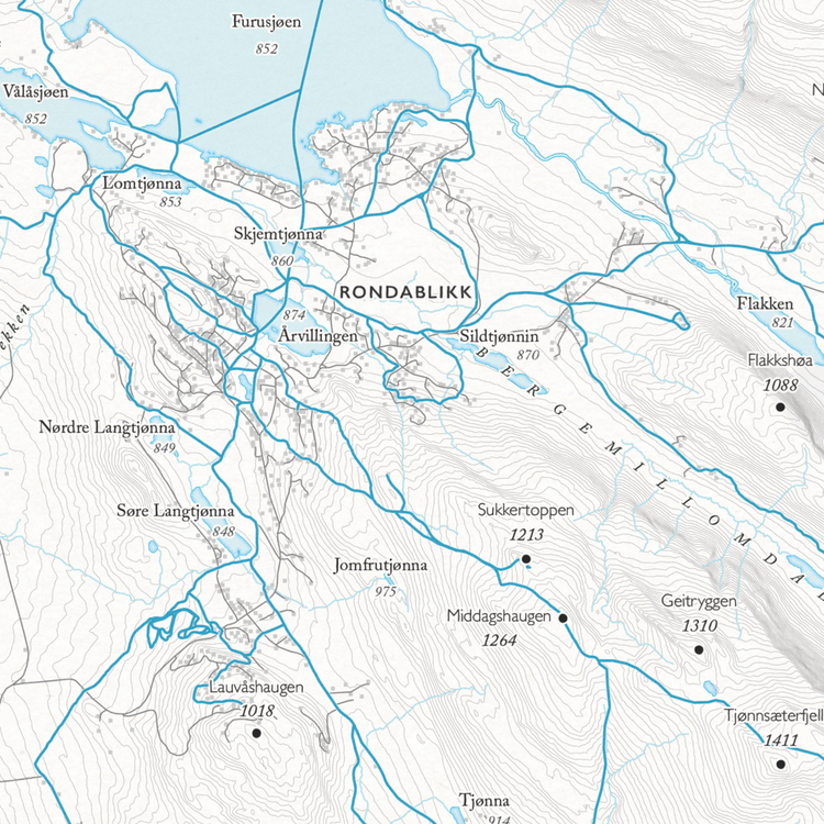 Skikart Rondane sør – Dapa Maps