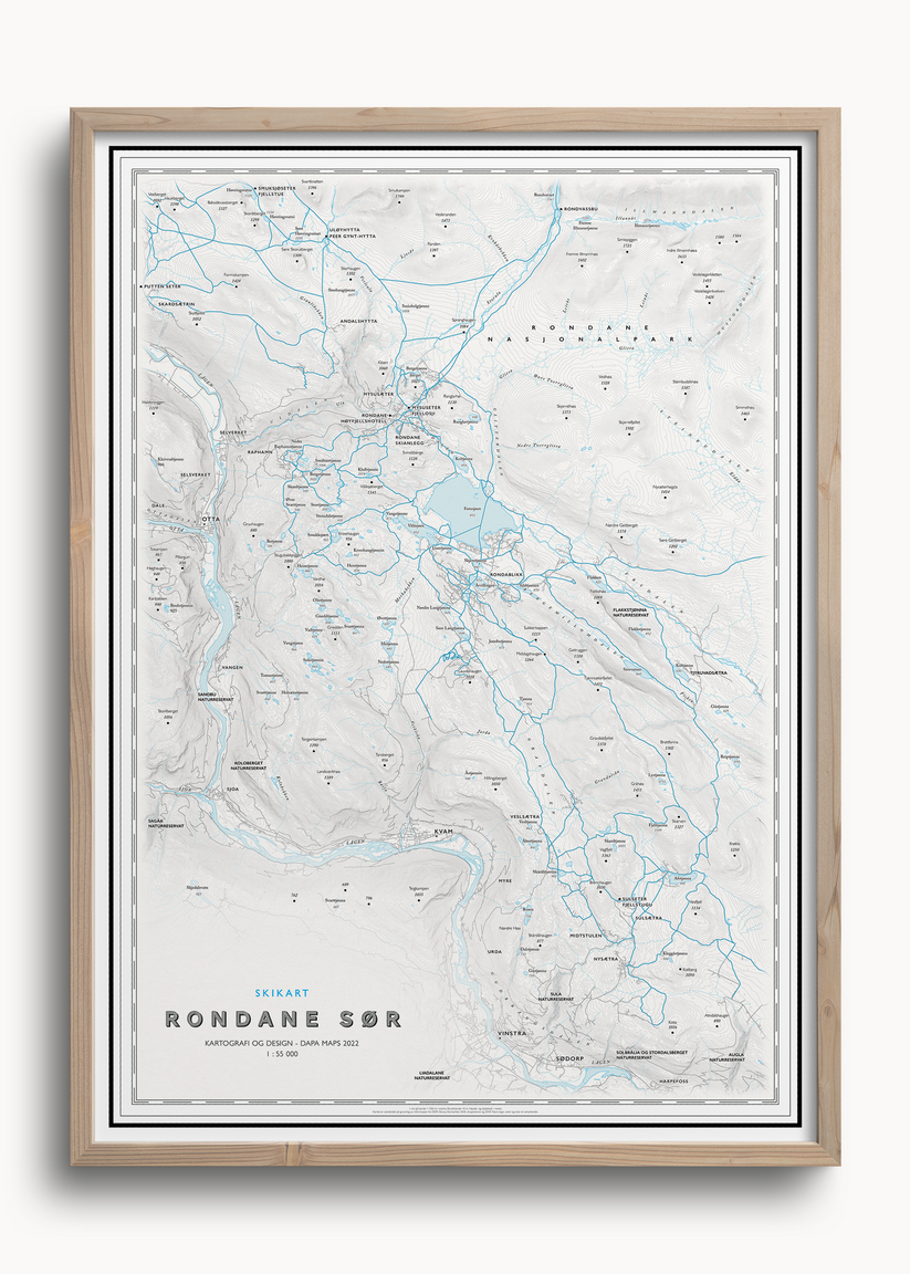 Skikart Rondane sør – Dapa Maps
